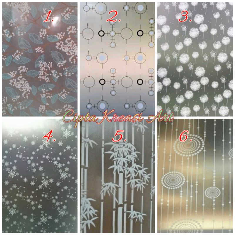 Jual Stiker film kaca jendela / sticker kaca motif /motif stiker ...