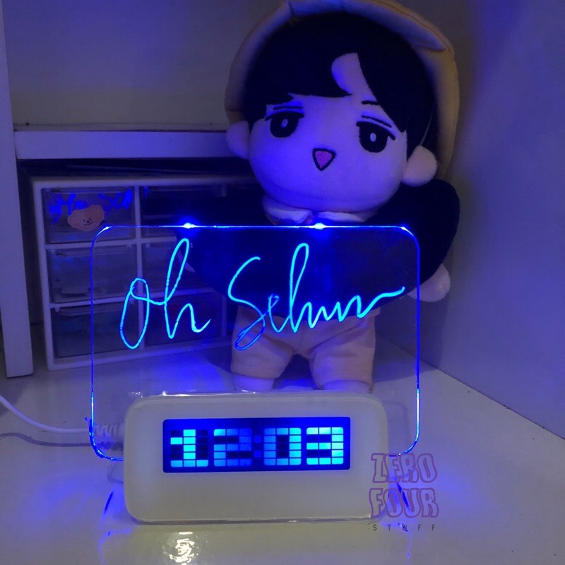Jual Blue Light Timer Digital Message Board Clock Alarm /To Do List ...
