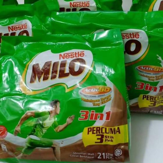 Jual Best Milo Malaysia Sachet 3in1 Stick 18+3 Activ Go Nestle |Promo ...