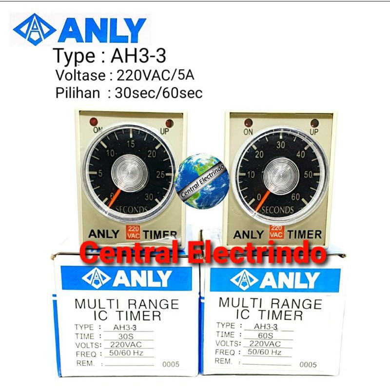 Jual Timer ANLY AH3-3 30sec & 60sec. | Shopee Indonesia