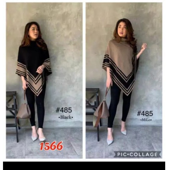 Jual Ponco fashion wanita outer sweater rajutan | Shopee Indonesia
