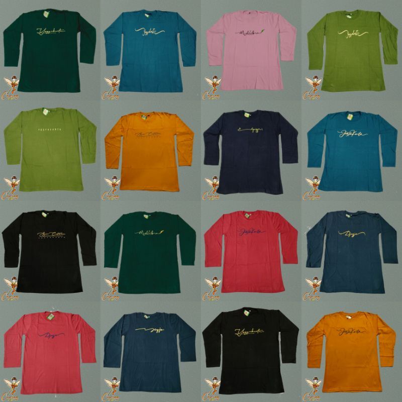 Jual Kaos Jogja Lengan Panjang Sablon Asli Merek Capung T-shirt Yogyakarta Kaos Jogja terlaris ...