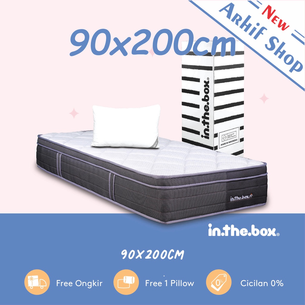 Jual SPRINGBED inthebox PLUS 90x200x28 (Single) KASUR IN THE BOX + | Shopee Indonesia