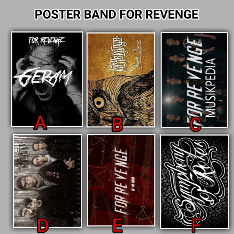 Jual POSTER BAND FOR REVENGE QUALITY PRODUC POSTER DINDING TEBAL ...