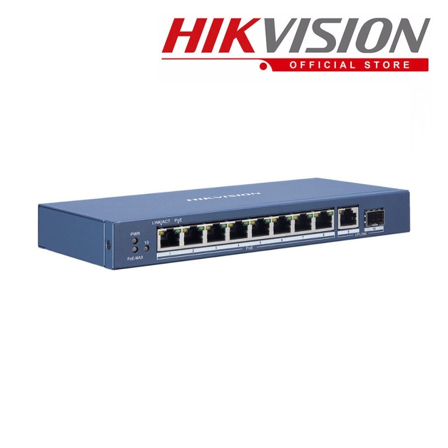 Jual POE Switch Hikvision DS-3E1309P-EI 8PORT FAST ETHERNET SMART | Shopee Indonesia