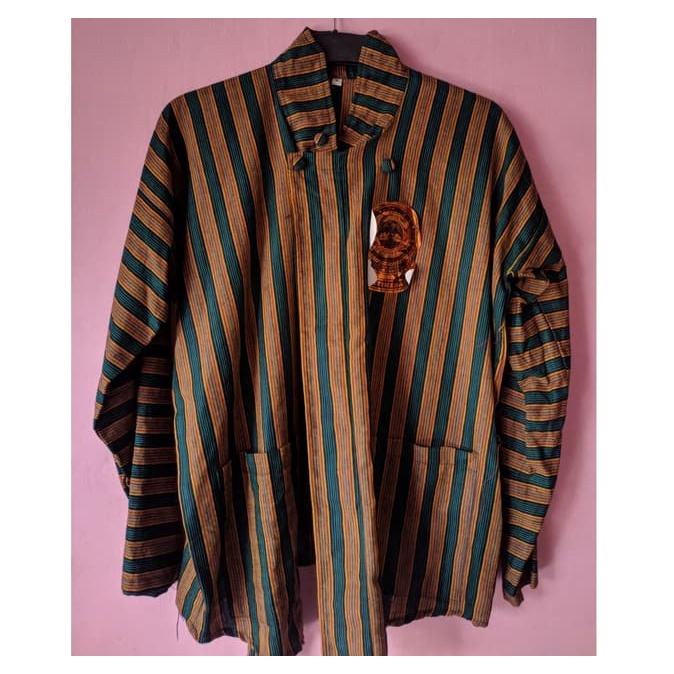 Jual COD...!!! Baju Surjan Tenun Lurik Warna Hijau - Ukuran Dewasa #Adat #Jawa #Tradisional ...