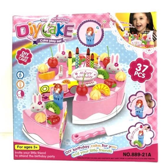 Jual DIY Birthday Cake (Mini) isi 37 pcs / Mainan Kue ulang tahun ...
