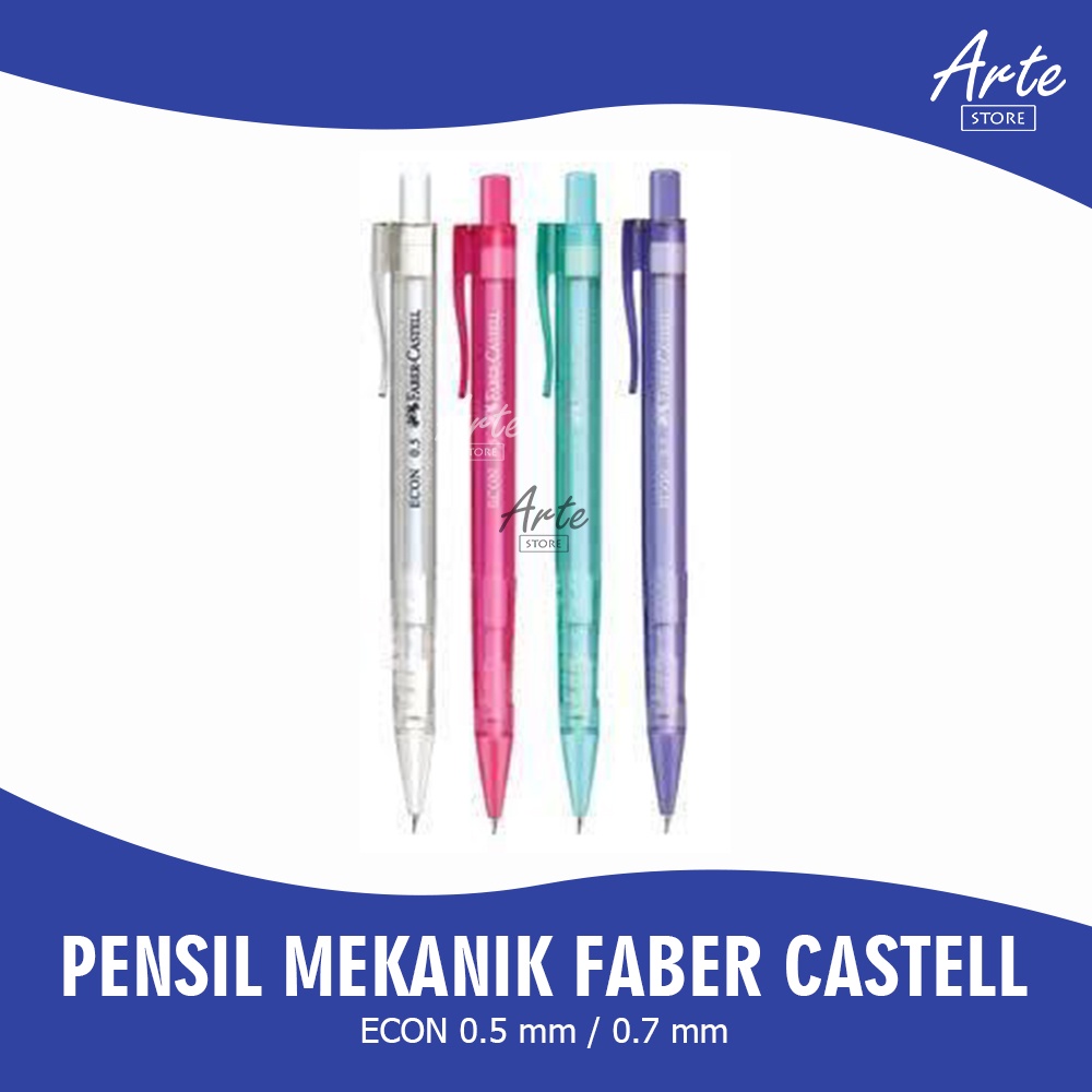 Jual Pensil Mekanik - Faber Castell Pencil Mechanical ECON 0.5 / 0.7 mm ...