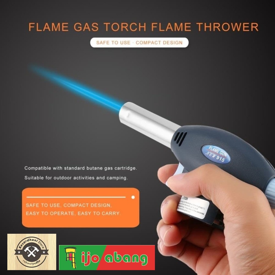 Jual Flame Gun Portable Kepala Gas Torch Fire Thrower Pemantik Api ...