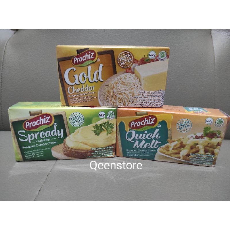 Jual Prochiz Gold dan MEG Cheddar, quick melt & Spready keju oles 160gr ...