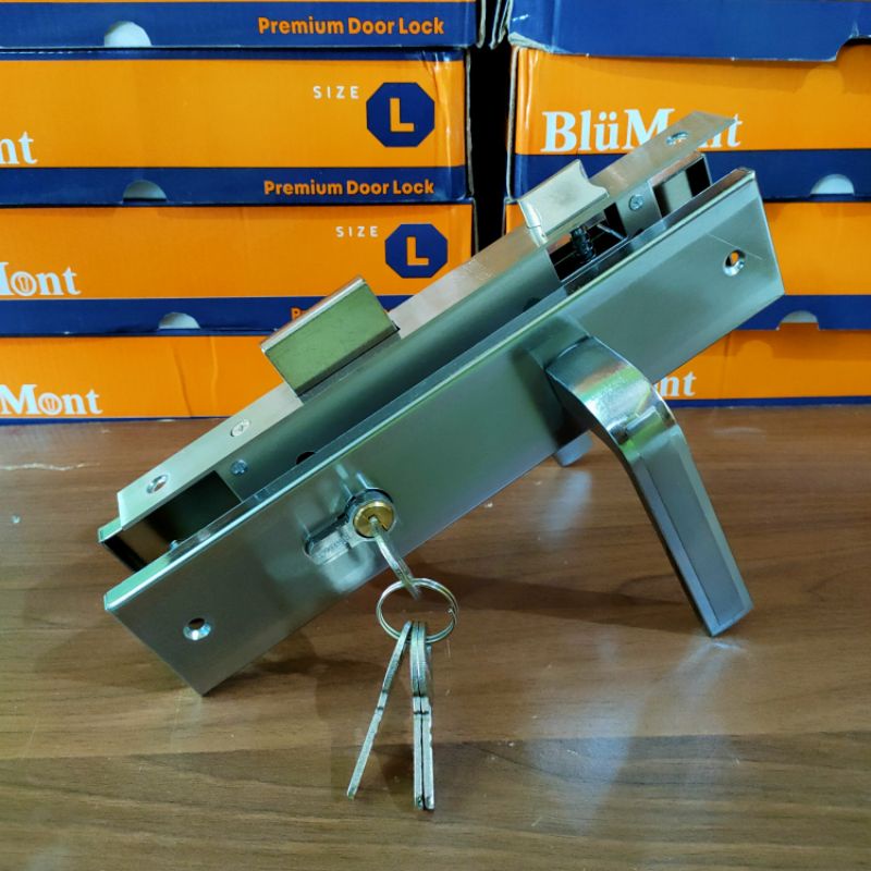 Jual Hendle Kunci Pintu Model Kotak Lengkung Ukuran Besar 25 CM Silver ...