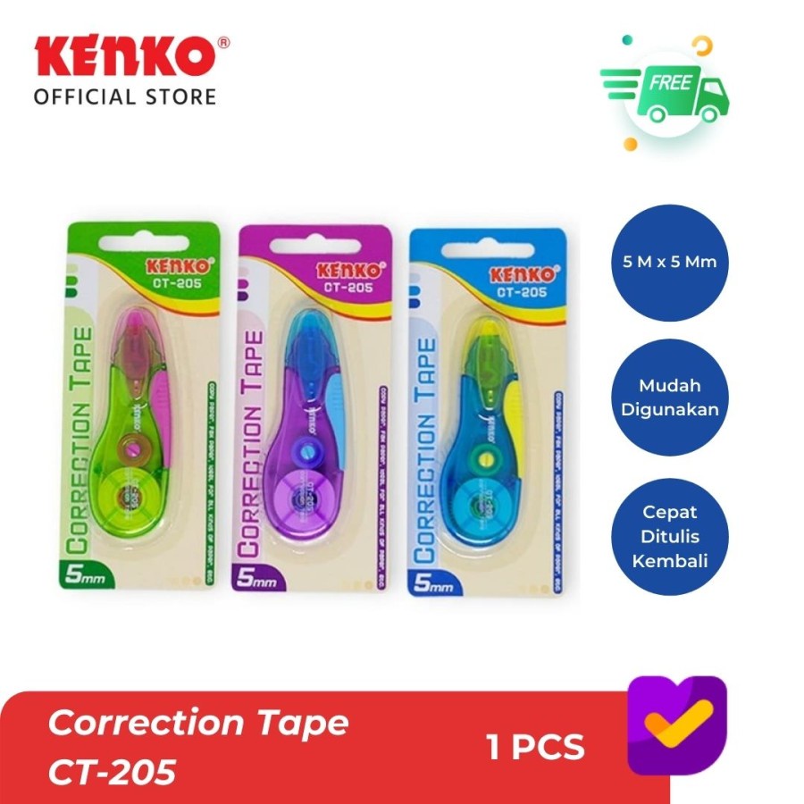 Jual Kenko Correction Tape CT-205 (5 M x 5 Mm) | Shopee Indonesia