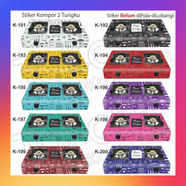 Jual STIKER KOMPOR 2 TUNGKU DAN 1 TUNGKU - KULKAS 1 PINTU DAN 2 PINTU ...