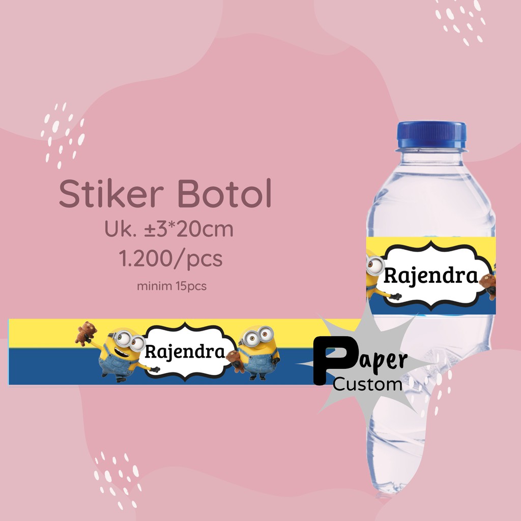 Jual STIKER BOTOL MINUM / STIKER BOTOL AIR MINERAL | Shopee Indonesia