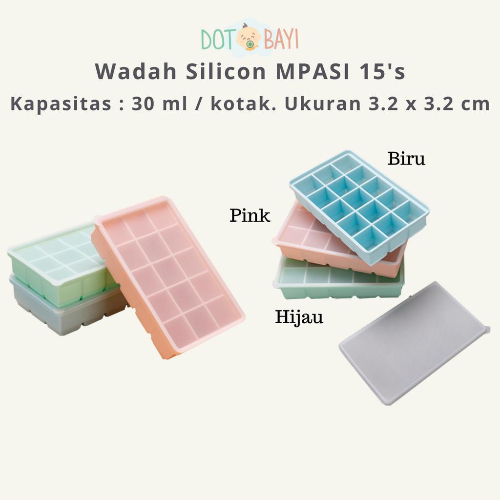Jual KEIJI (15 Tray) Cetakan Es Batu MPASI Silicon Silikon Ice Cube ...