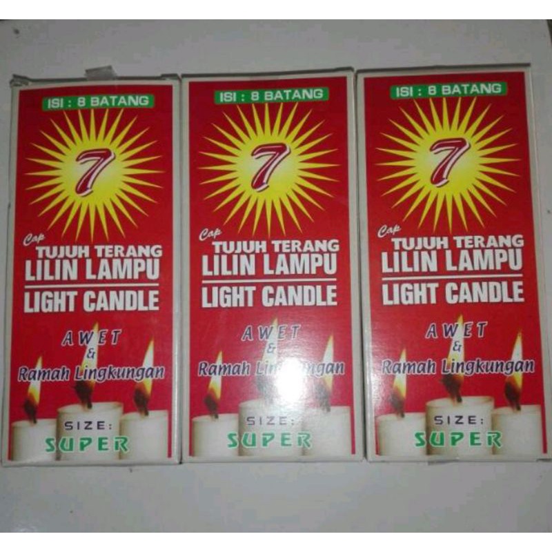 Jual Lilin Putih Mati Lampu Cap 7 Terang size Super Jumbo Bomber isi ...