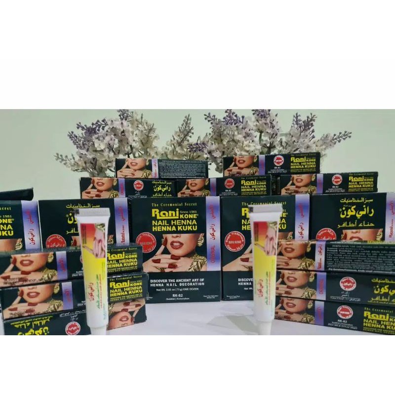 Jual PACAR KUKU RANI/HENNA RANI KONE ORIGINAL SAUDI/HENNA KUKU RANI ...