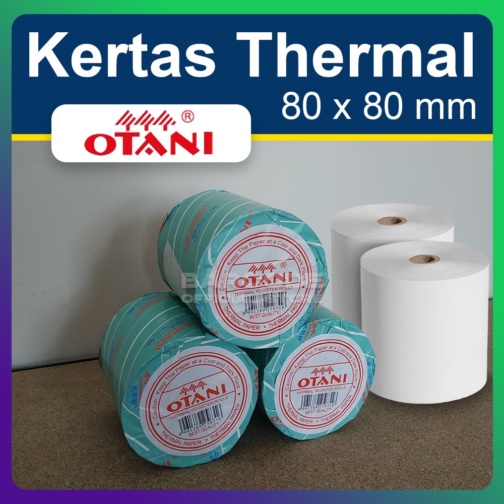 Jual OTANI 80x80mm Kertas Struk Thermal 80 x 80 Roll Kasir 80x80 mm ...