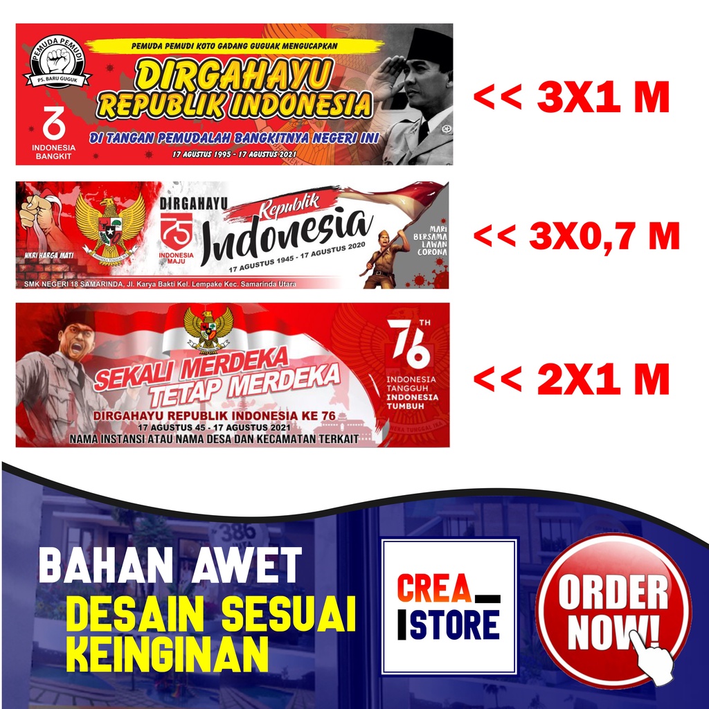 Jual Banner Spanduk Backdrop 17 Agustus - Banner Peringatan 17 Agustus ...