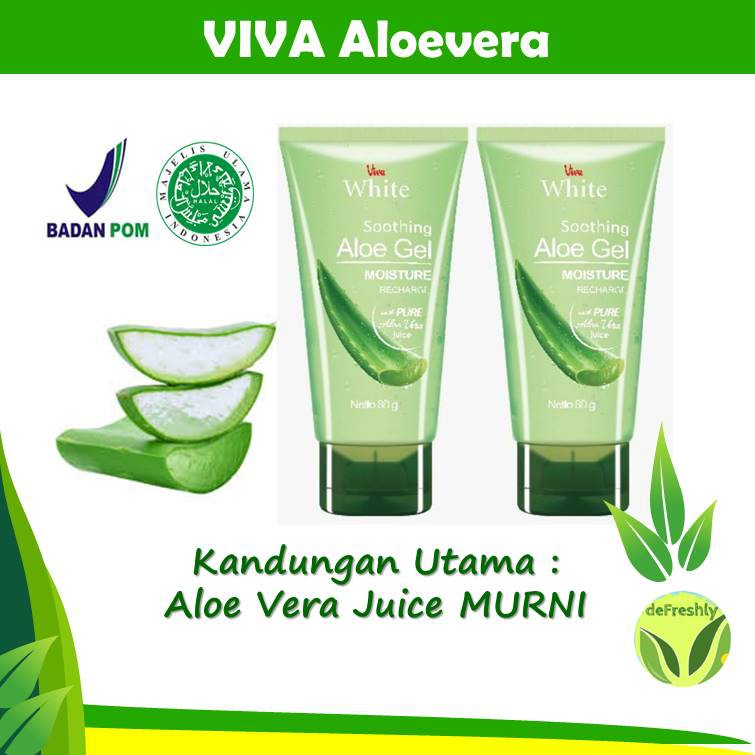 Jual Viva Aloevera Gel Lidah Buaya 80gr Original Soothing Gel Halal