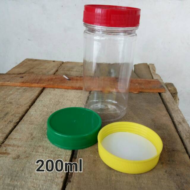 Jual 50 toples botol sambal plastik 200ml bumbu dapur bubuk sambel 200 ...