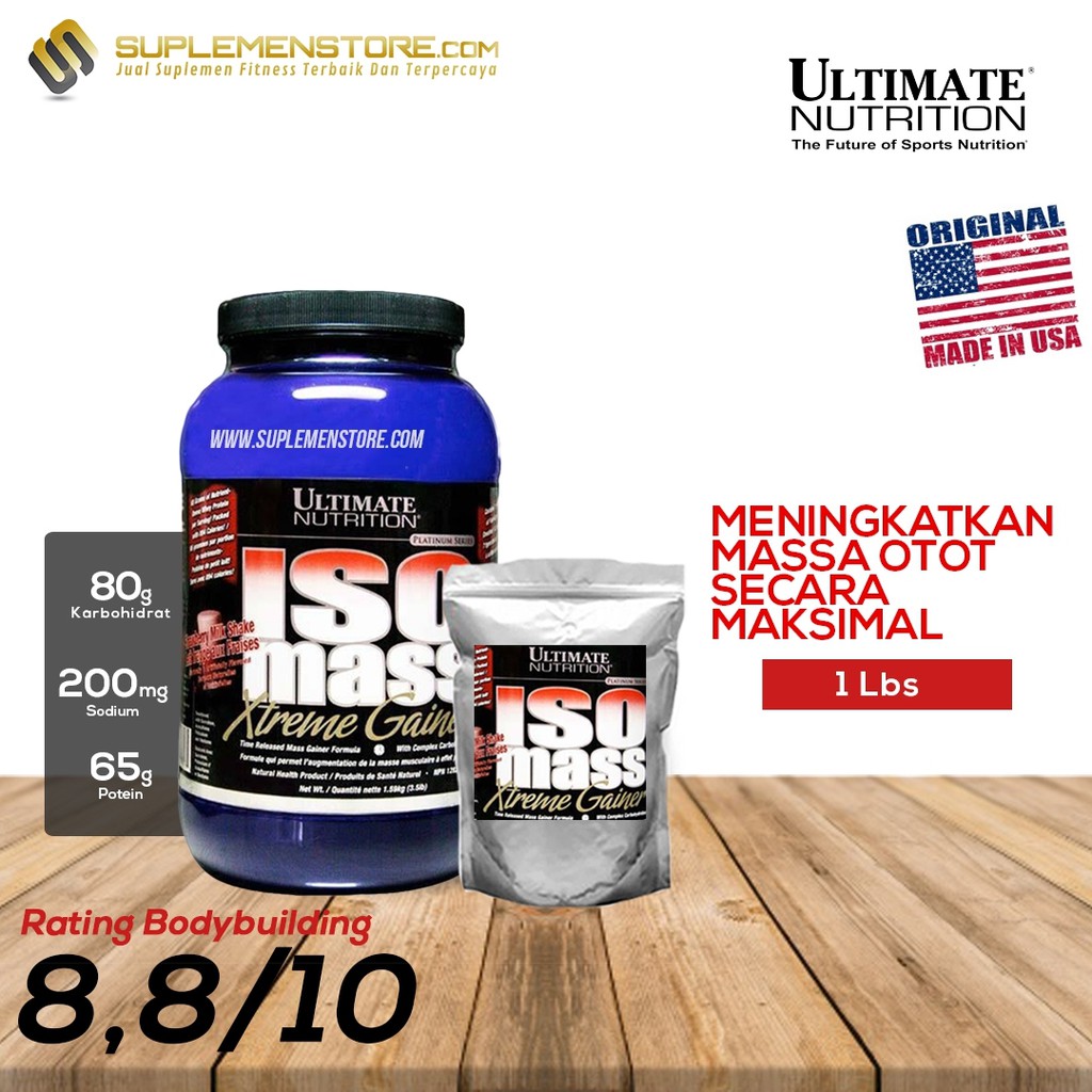 Jual Ultimate Nutrition ISO MASS XTREME GAINER 1LBS ECER REPACK 1 lbs ...