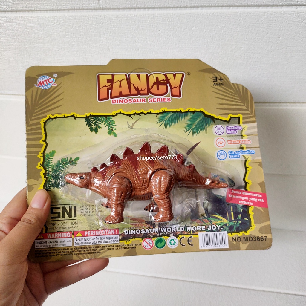 Jual Warna Random Dino Brontosaurus Stegosaurus Parasaurolopus Putar ...
