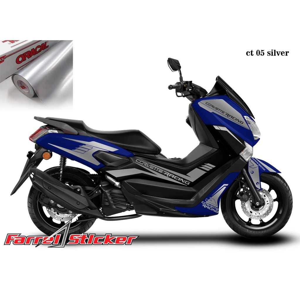 Jual stiker nmax biru sticker stripping silver ct 05 | Shopee Indonesia