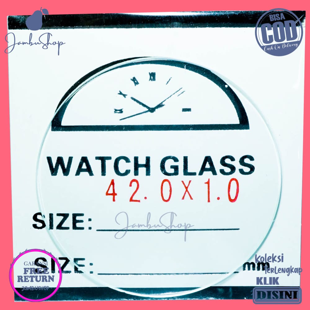Jual Kaca Jam Kaca Bahan Watch Glass Bagus PNC-420 Bulat Cembung 4,2 cm ...