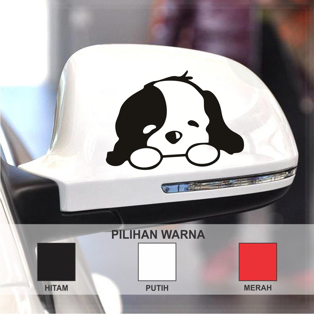 Jual Stiker Mobil Anjing Belang Lucu Cute Dog Stiker Spion Mobil Stiker ...