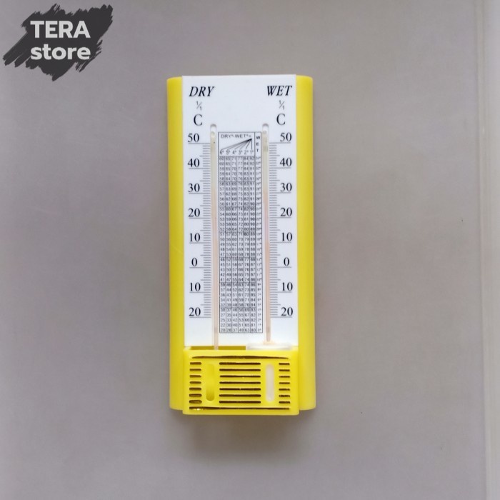 Jual thermometer wet and dry plastik termometer bola basah kering ...