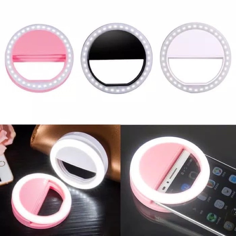 Jual Ring Light Selfie LED / Lampu Selfie Bulat Untuk Kamera Camera Hp ...