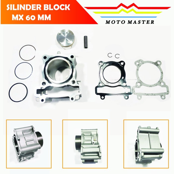 Jual MOTO MASTER SILINDER BLOK+Piston MX, jupiter, vixion R15 V2 60, 62 ...