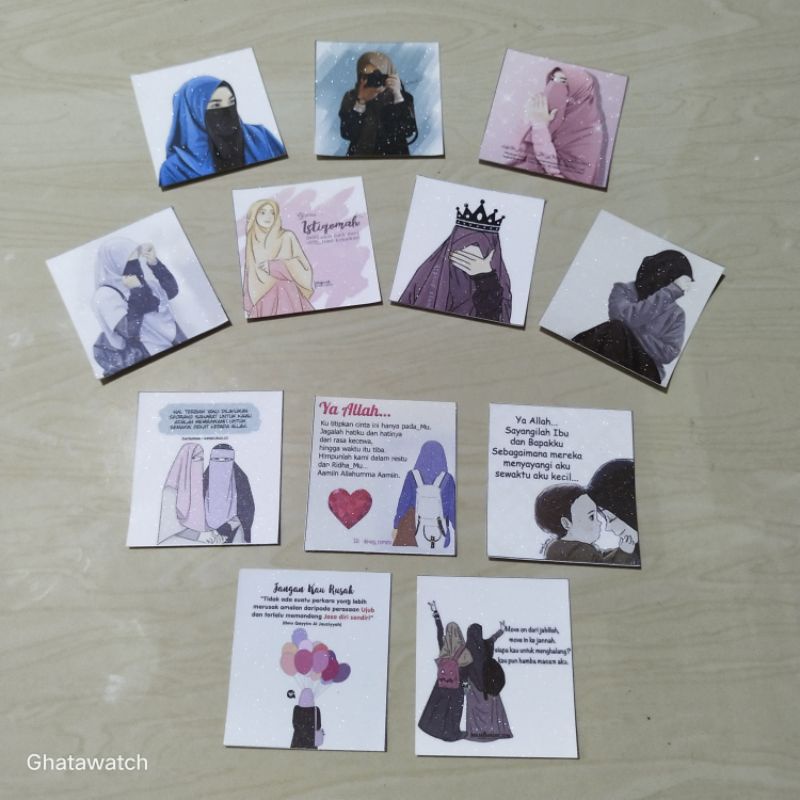 Jual Stiker vinyl Animasi islami hijab syar'i #2 | Shopee Indonesia