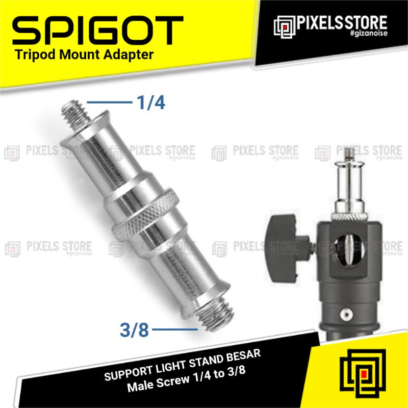 Jual Spigot Light Stand Adapter Mounting Tripod Lampu | Shopee Indonesia