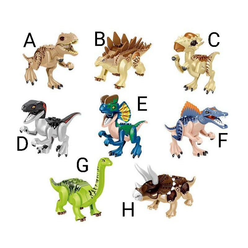 Jual Lego Brick Dino saurus Raptor Trex Triceratop Brontosaurus ...