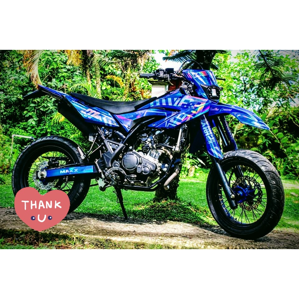 Jual decal stiker motor wr 155 biru hologram nyala bagus keren ...