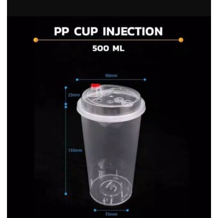 Jual Cup Injection 16 oz KIIP ( isi 25 pcs)/Kiip Cup Lid 16oz Natural ...
