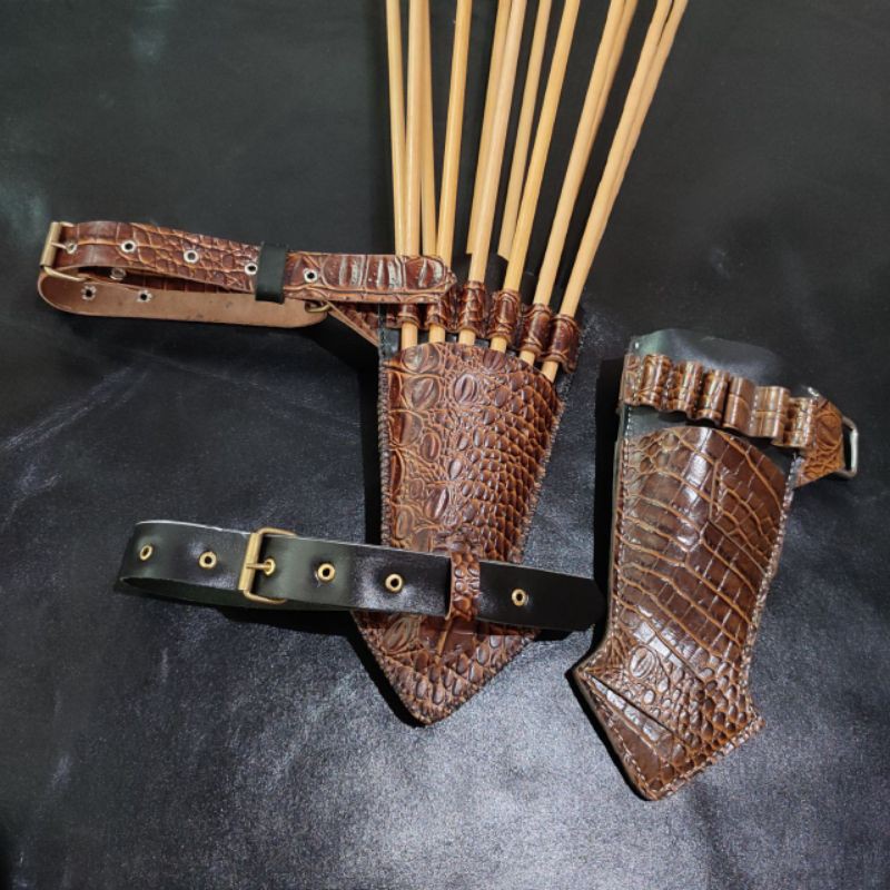 Jual Mini quiver kulit asli muat 12-17arrow cocok buat horseback tdk di ...