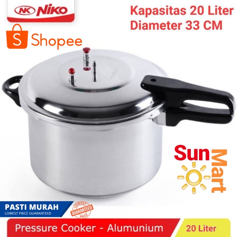 Jual TERMURAH!! Panci Presto Niko NK 182 L (Ukuran 20 Liter) / pressure cooker jumbo | Shopee ...