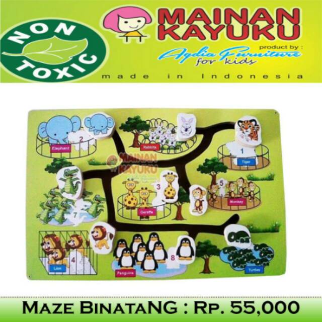 Jual Mainan edukasi / edukatif maze hewan | Shopee Indonesia