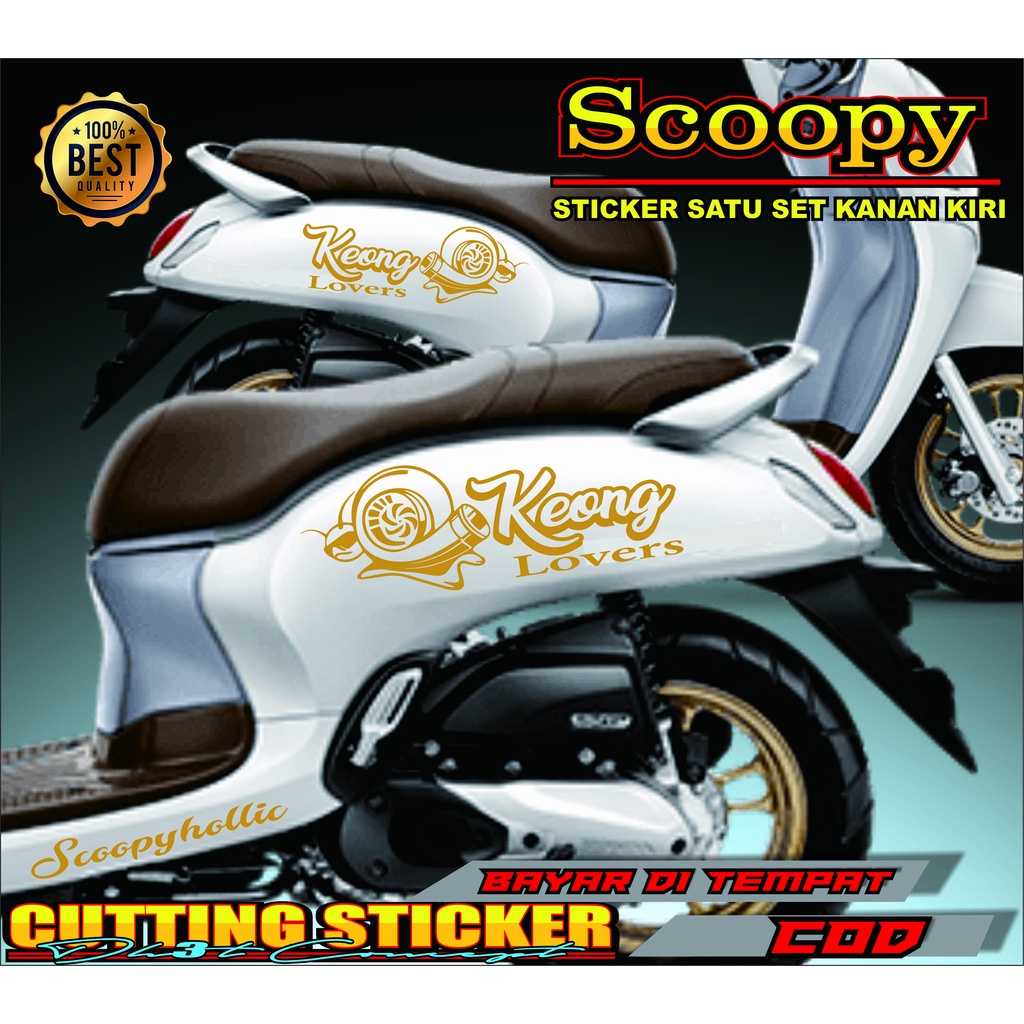 Jual STICKER SCOOPY KEONG LOVERS CUTTING STICKER STRIPING CUTTING ...