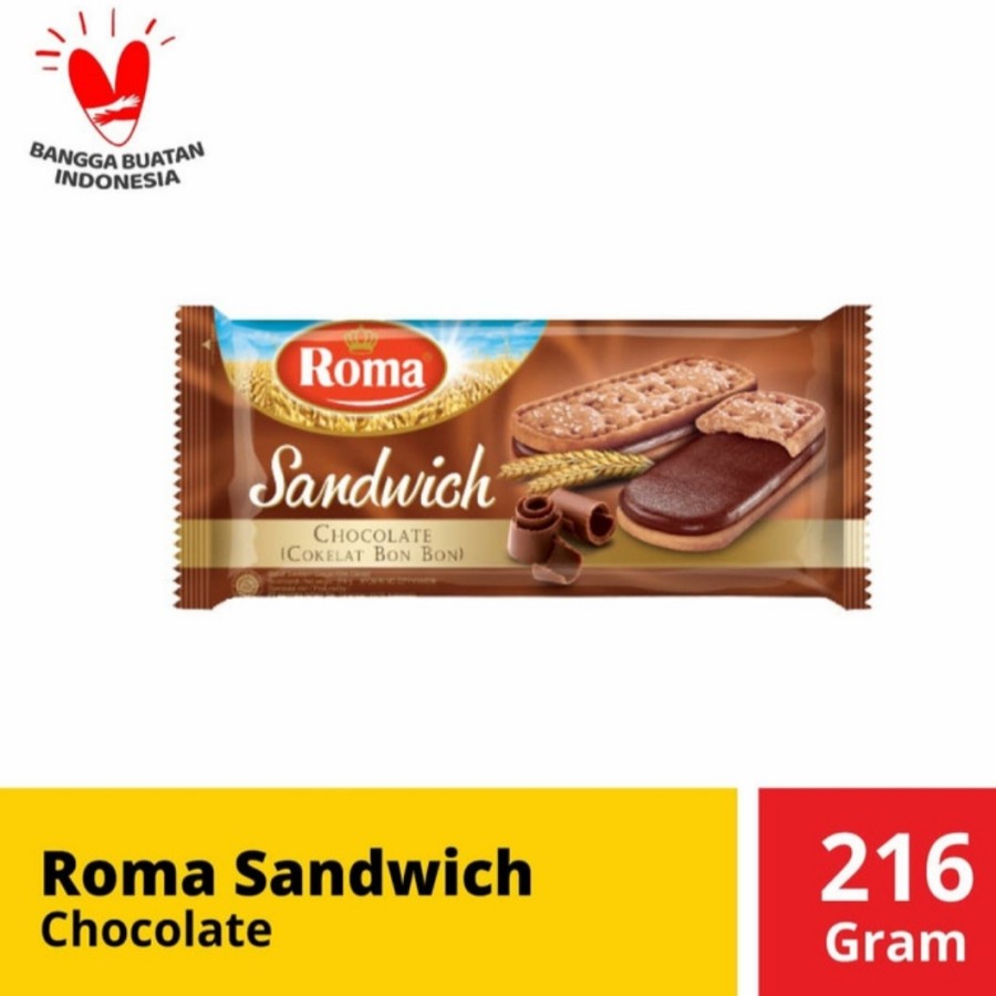 Jual biskuit roma sandwich coklat 216 gram | Shopee Indonesia