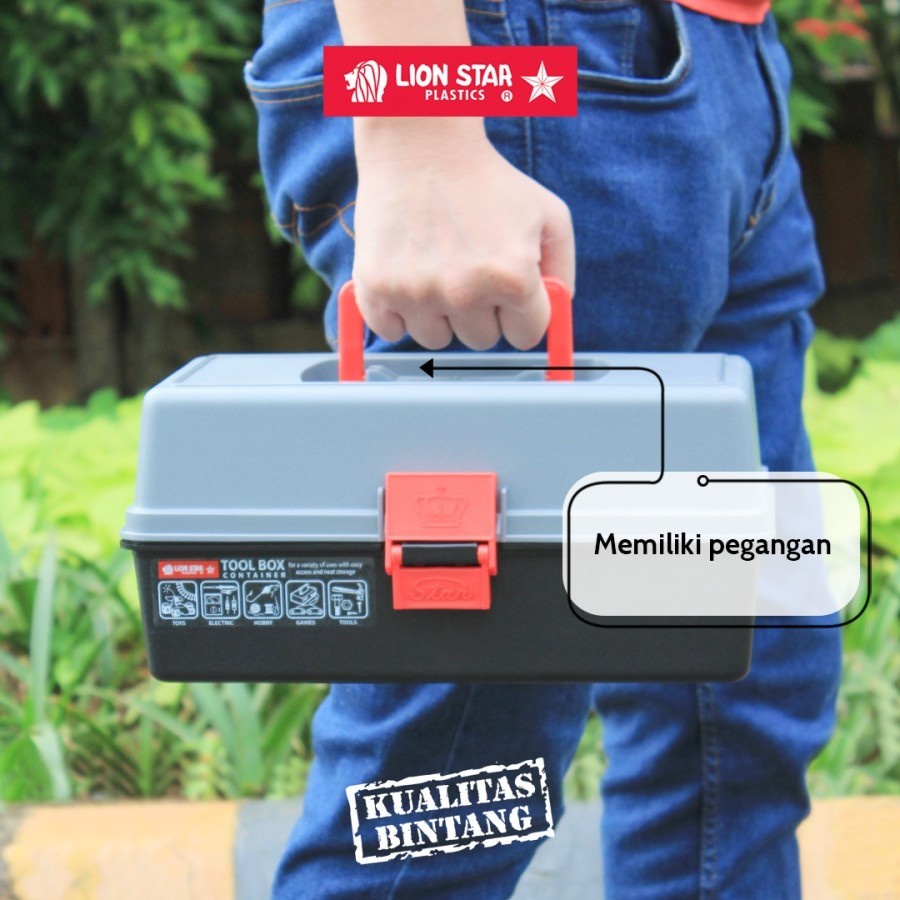 Jual Tool Box 01 Lion Star Plastik JX-19 Kotak Penyimpanan Alat ...