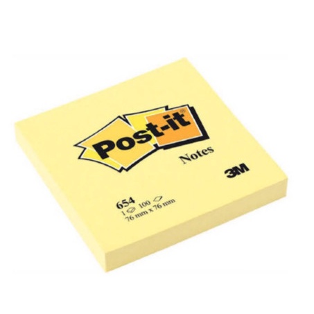 Jual Post It / Sticky Notes 3M 654 Kuning 76 x 76mm | Shopee Indonesia