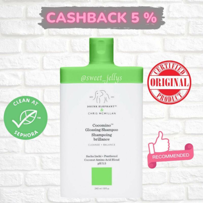 Jual DRUNK ELEPHANT Cocomino Glossing Shampoo - coconut based shampoo ...