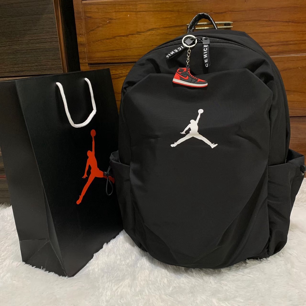 Jual TAS RANSEL JORDAN SIMPLE BACKPACK ORIGINAL BLACK / TAS RANSEL ...