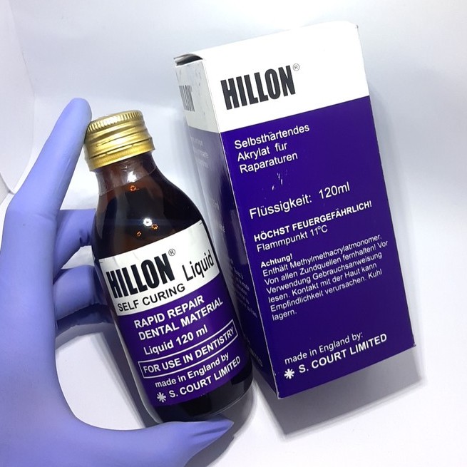 Jual Liquid Hillon 120ml Self Cure Acrylic Rapid Repair Dental Material ...