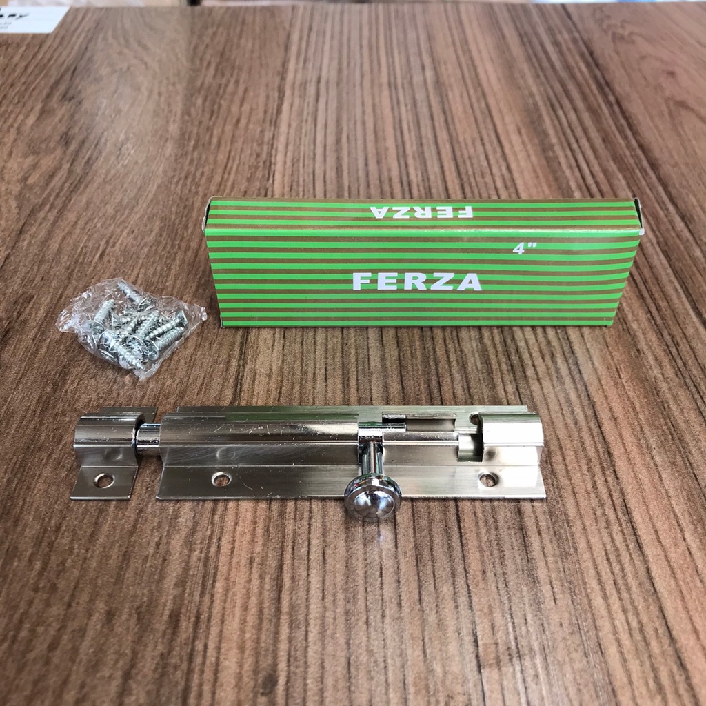 Jual Grendel Slot Pintu Kamar Mandi 4" Inch stainless tebal Ferza ...