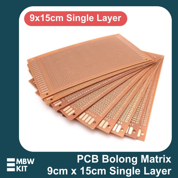 Jual PCB Copper Perfboard PCB Bolong PCB Lubang Single Layer 9x15 ...
